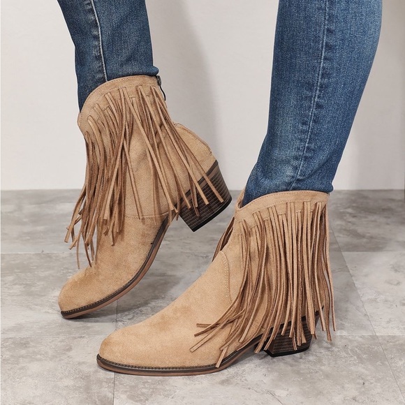Wild Diva | Shoes | New Wild Diva Womens Suede Fringe Trim Cowboy ...